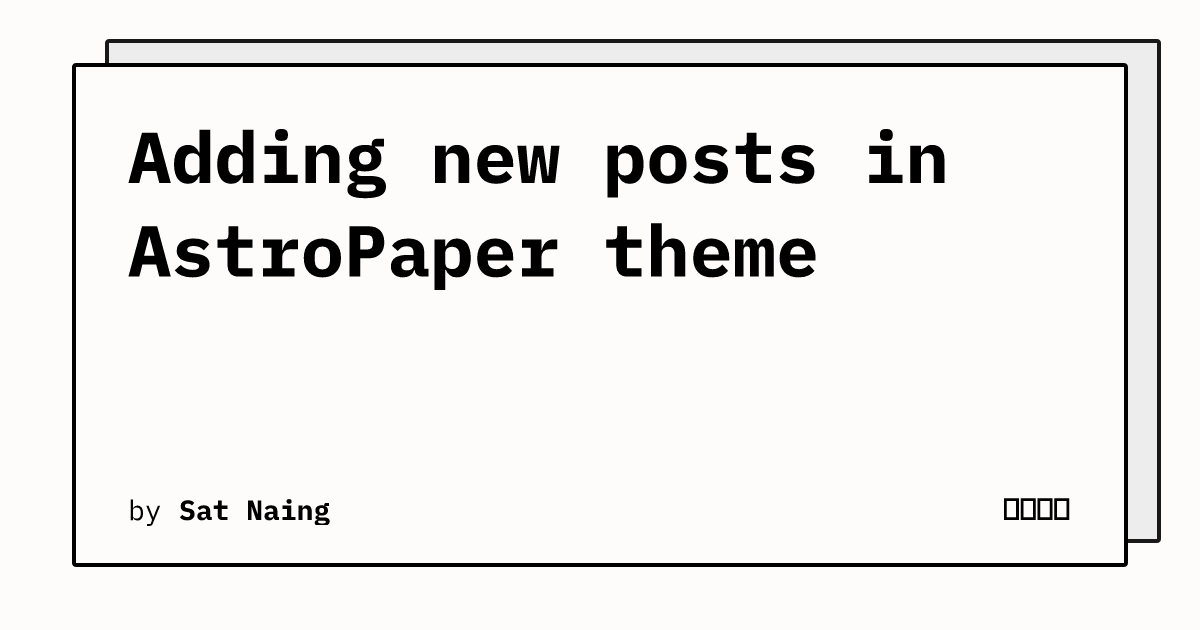 Adding new posts in AstroPaper theme | 🧊平均律 Adding new posts in AstroPaper theme | 🧊平均律